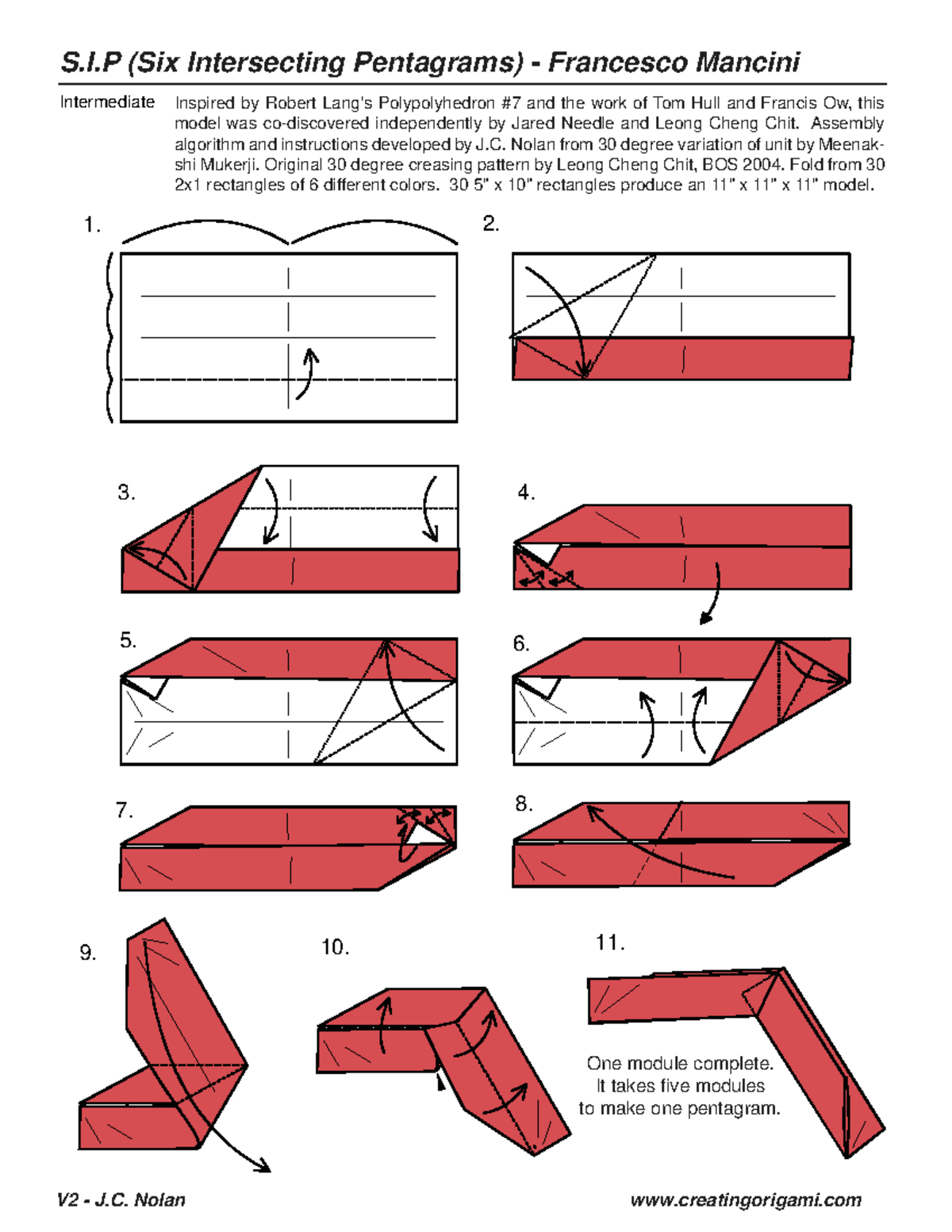 SIP Assembly Instructions for Six Intersecting Pentagrams - Studocu