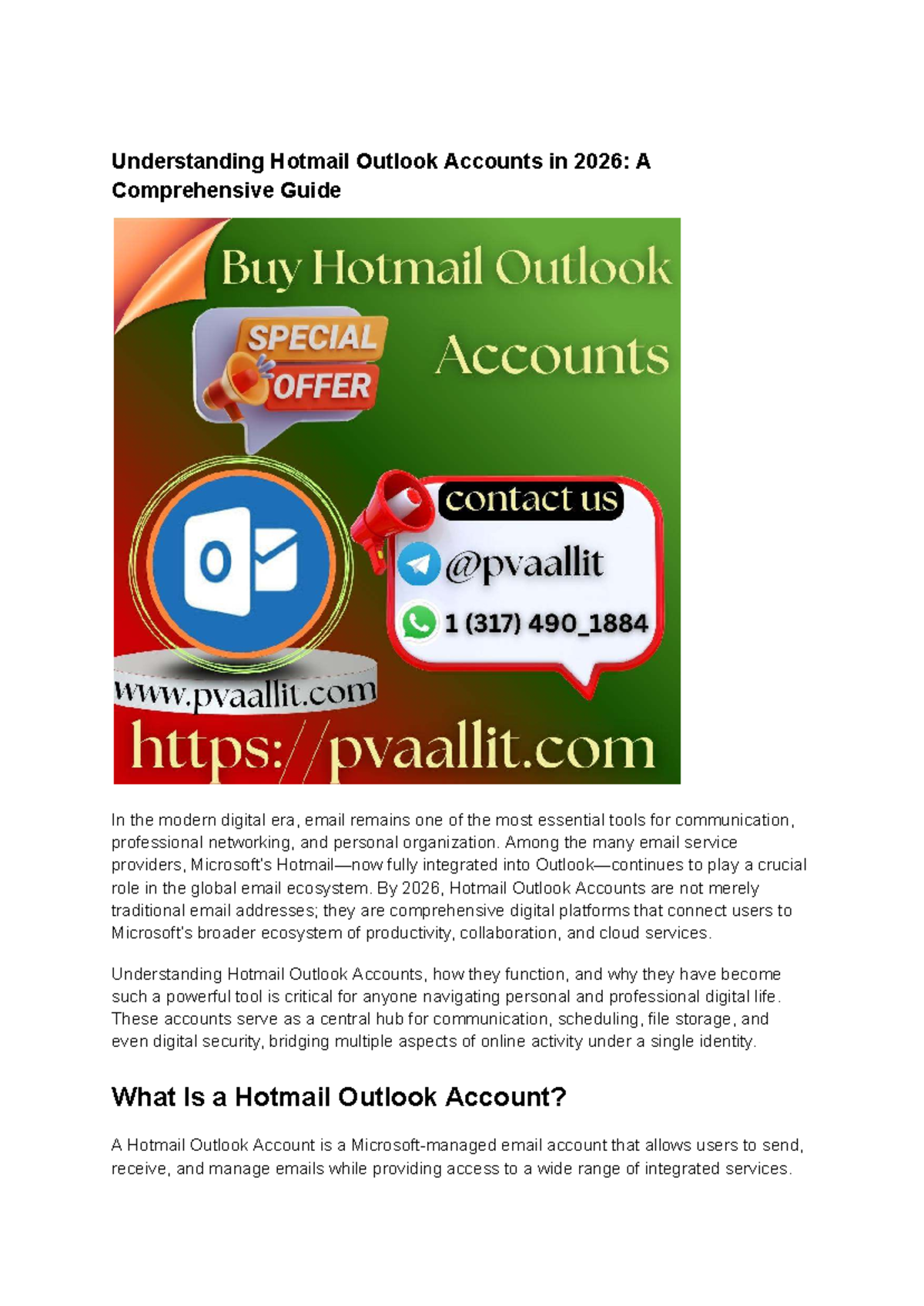 Understanding Hotmail Outlook Accounts in 2026: A Detailed Overview ...
