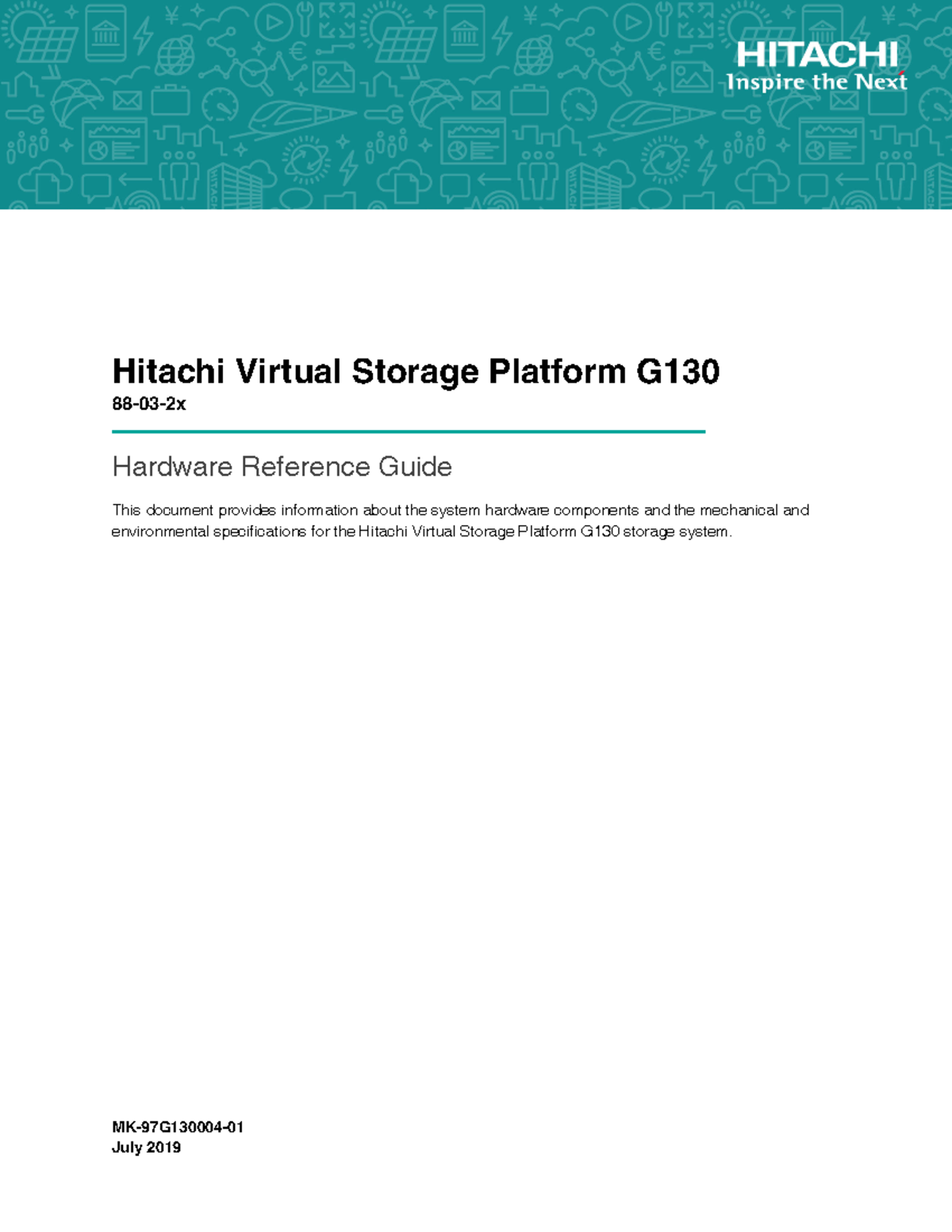 VSP G130 v88 03 2x Hardware Reference MK-97G130004-01 - Hitachi Virtual ...