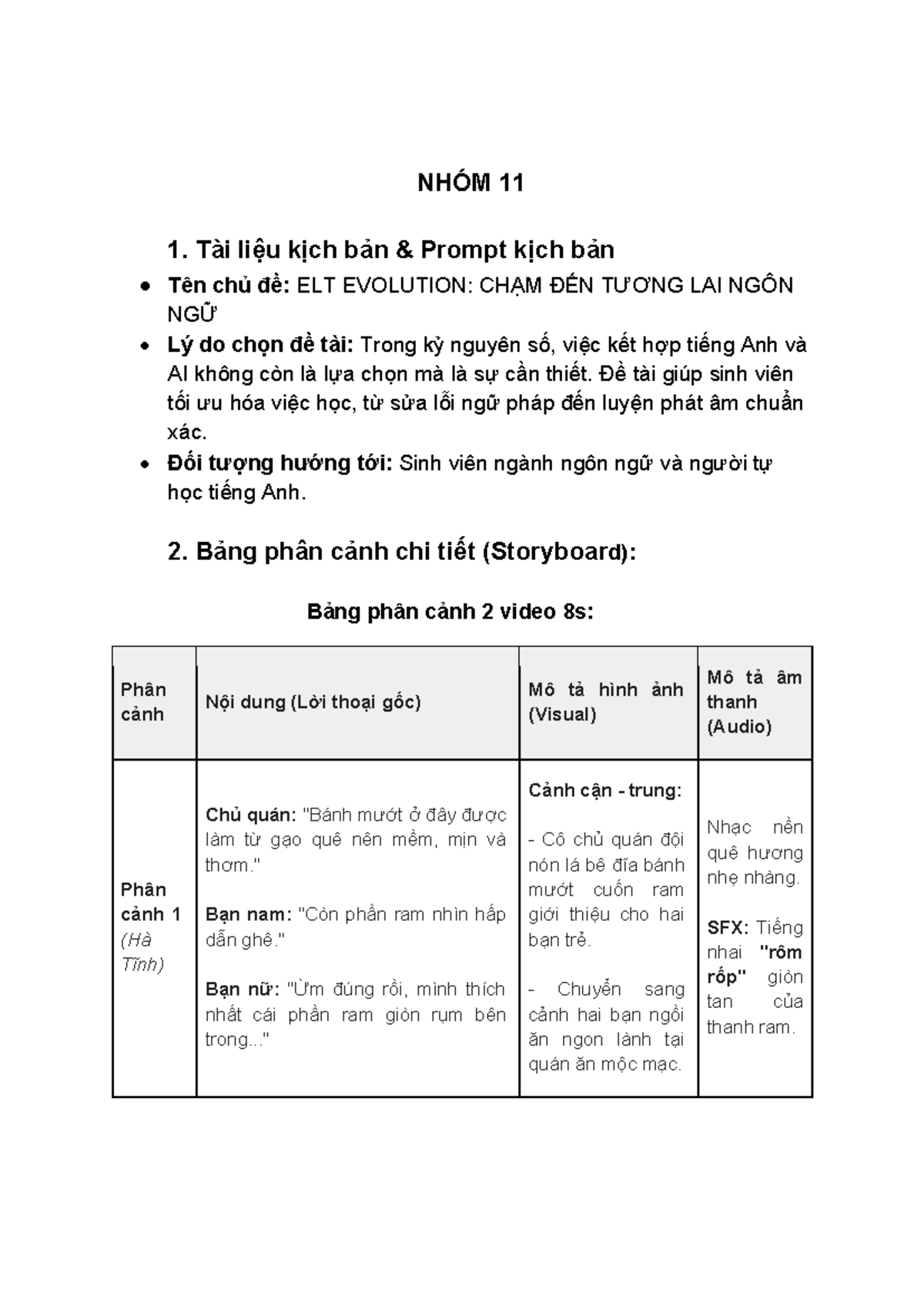 Tài liệu tham khảo: ELT EVOLUTION - Kịch bản Video về Ẩm thực miền ...