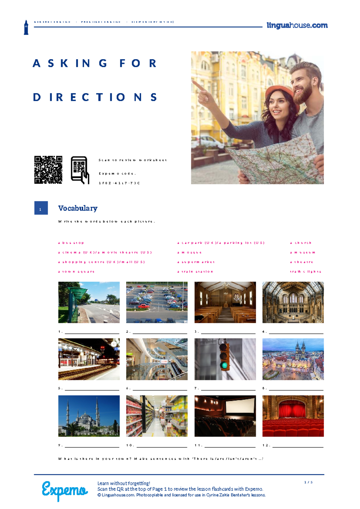 ELEMENTARY ENGLISH: ASKING FOR DIRECTIONS (A1 A2) - Studocu