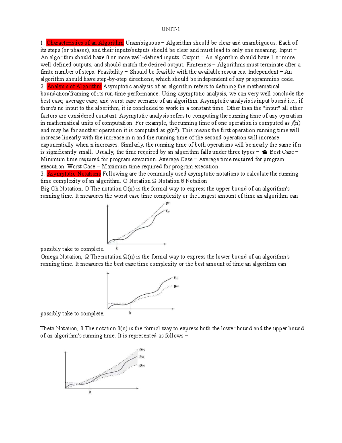 DAA 101: Comprehensive Notes on Algorithm Characteristics and Analysis ...