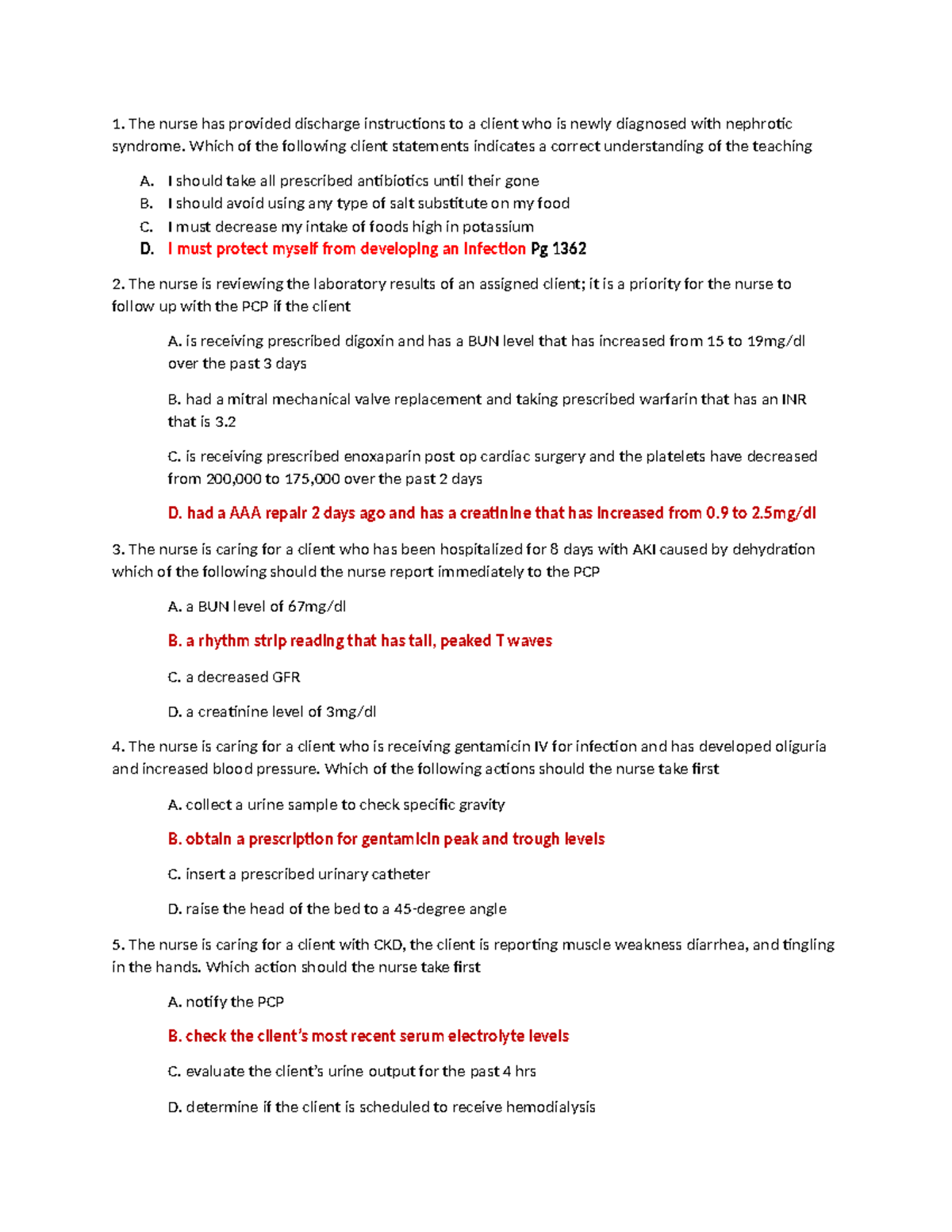 Adv Med Surg Test 1 Notes: Key Nursing Concepts & Client Management ...