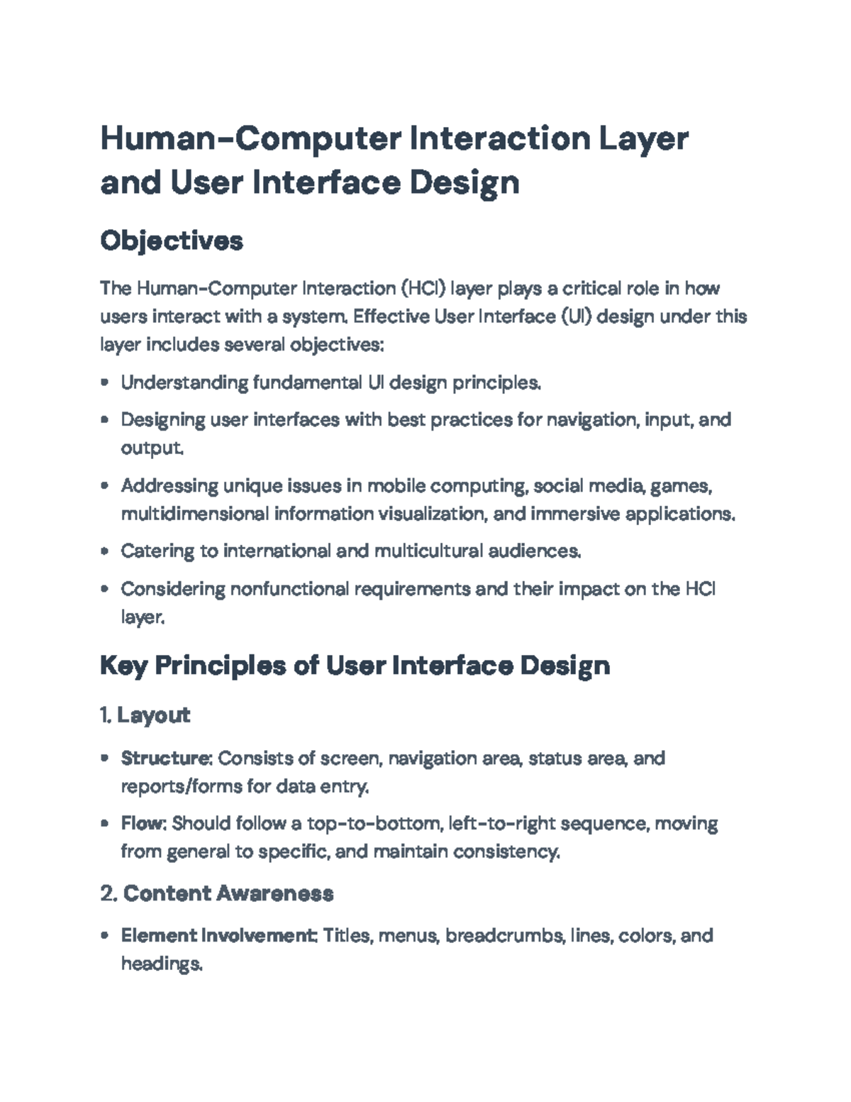Comprehensive Guide to User Interface Design (HCI) Principles - Human-Computer Interaction Layer ...