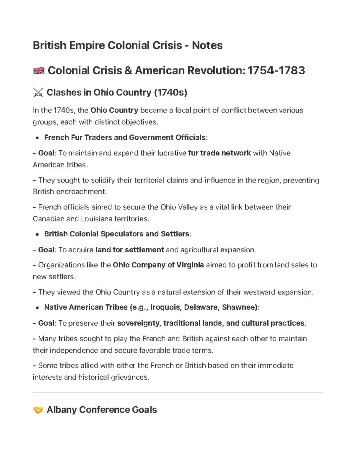 British Empire Colonial Crisis Notes: American Revolution Insights ...