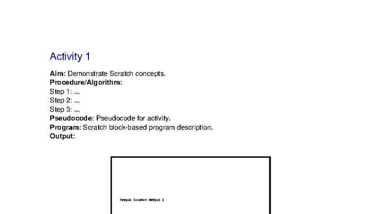 Scratch Concepts Activity Guide: Full Answers & Images - Studocu