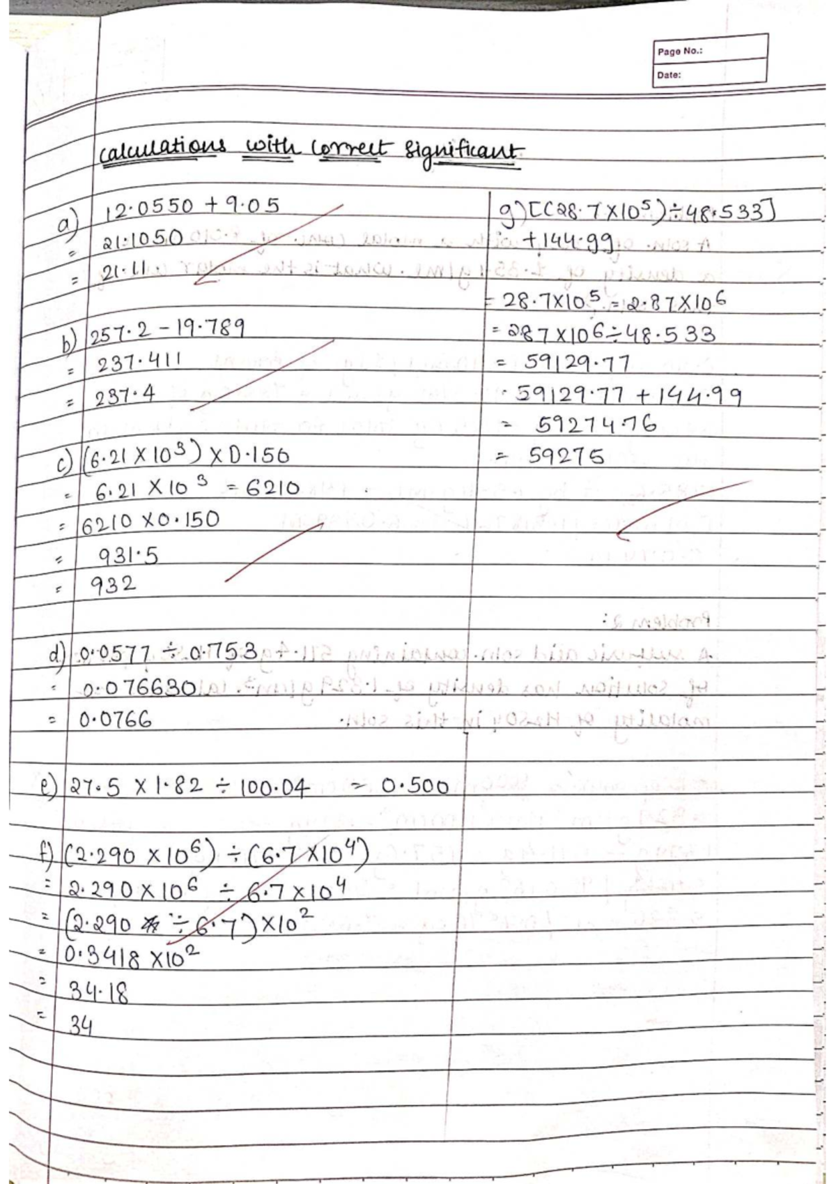 PA Tutorial Numericals: Significant Figures and Calculations - Studocu