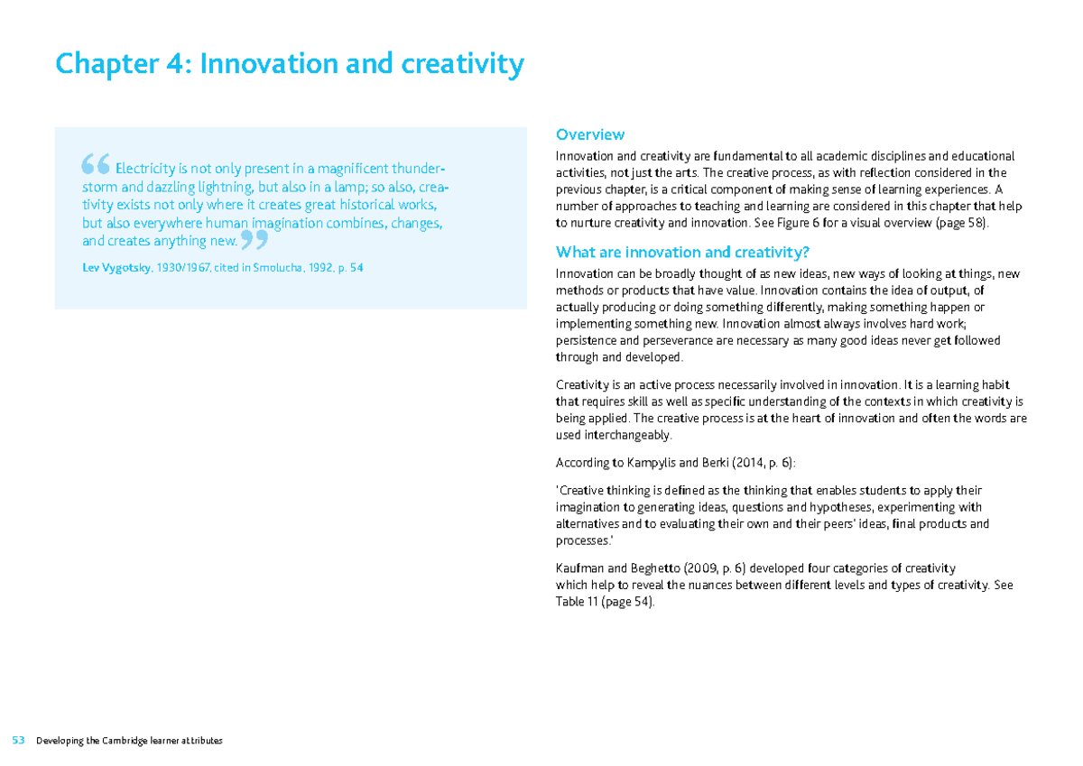 426483 chapter 4 innovation and creativity - Overview Innovation and ...