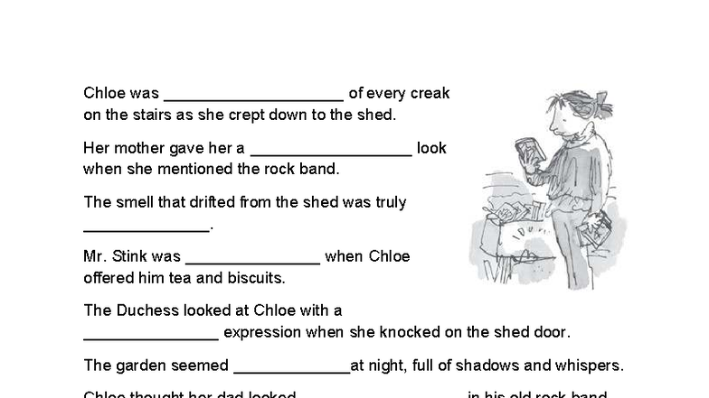 Mr. Stink Chapter 8: Subordination Analysis and Themes - Studocu