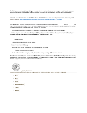 Text talk - handout - TEXT TALK NOVELS Stories are told almost ...