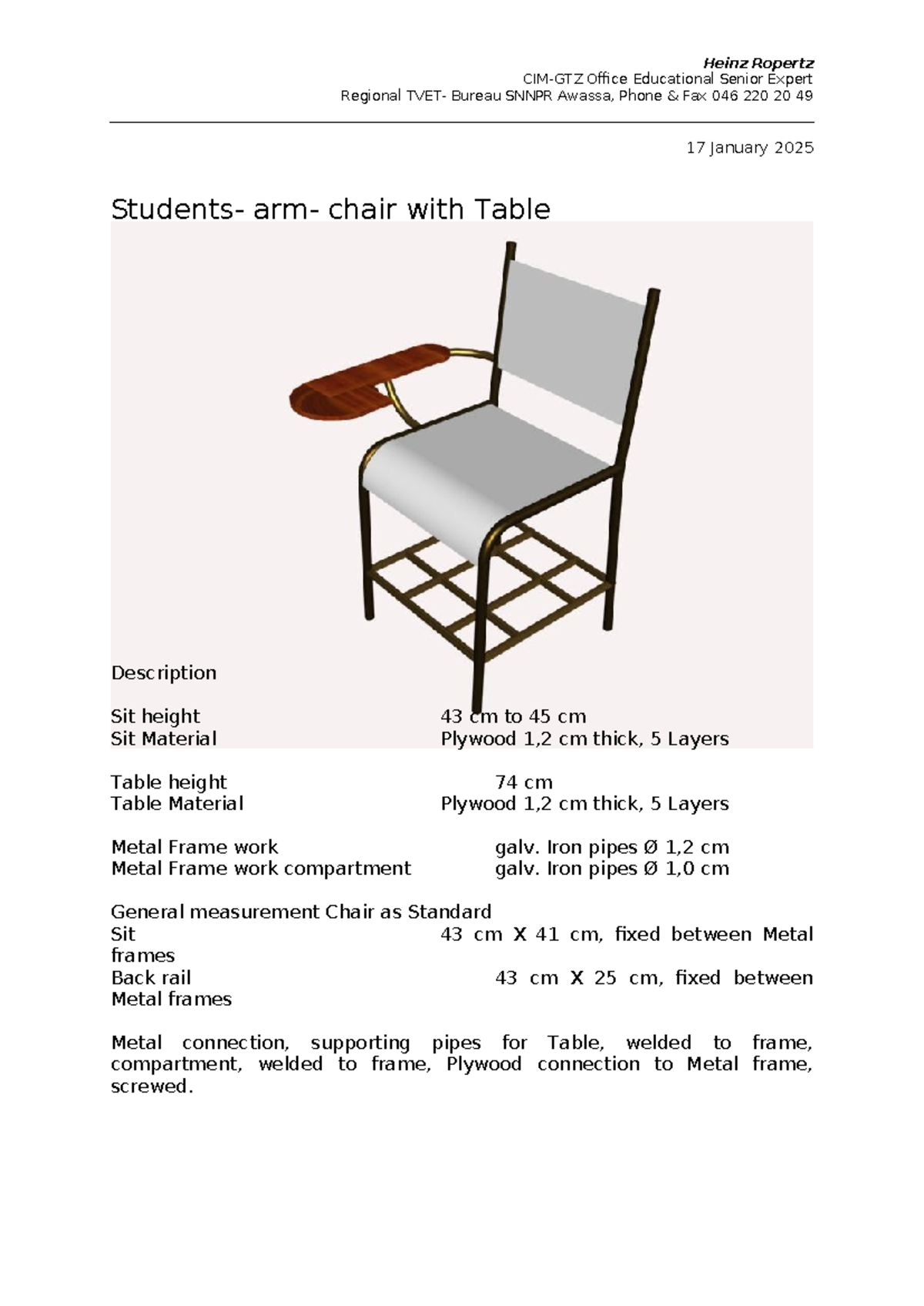Arm Chair 18 - vdvergegb4 - Heinz Ropertz CIM-GTZ Office Educational ...