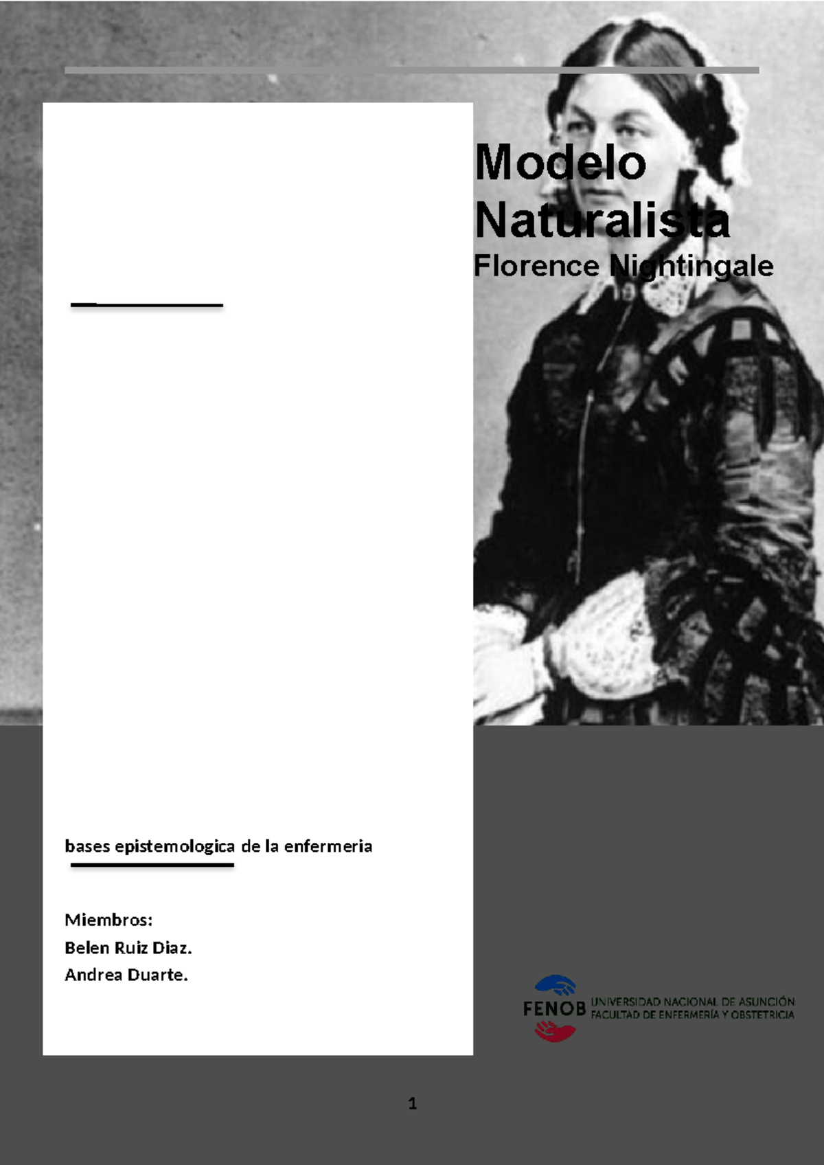 Modelo Naturalista de Florence Nightingale: Bases Epistemológicas en ...