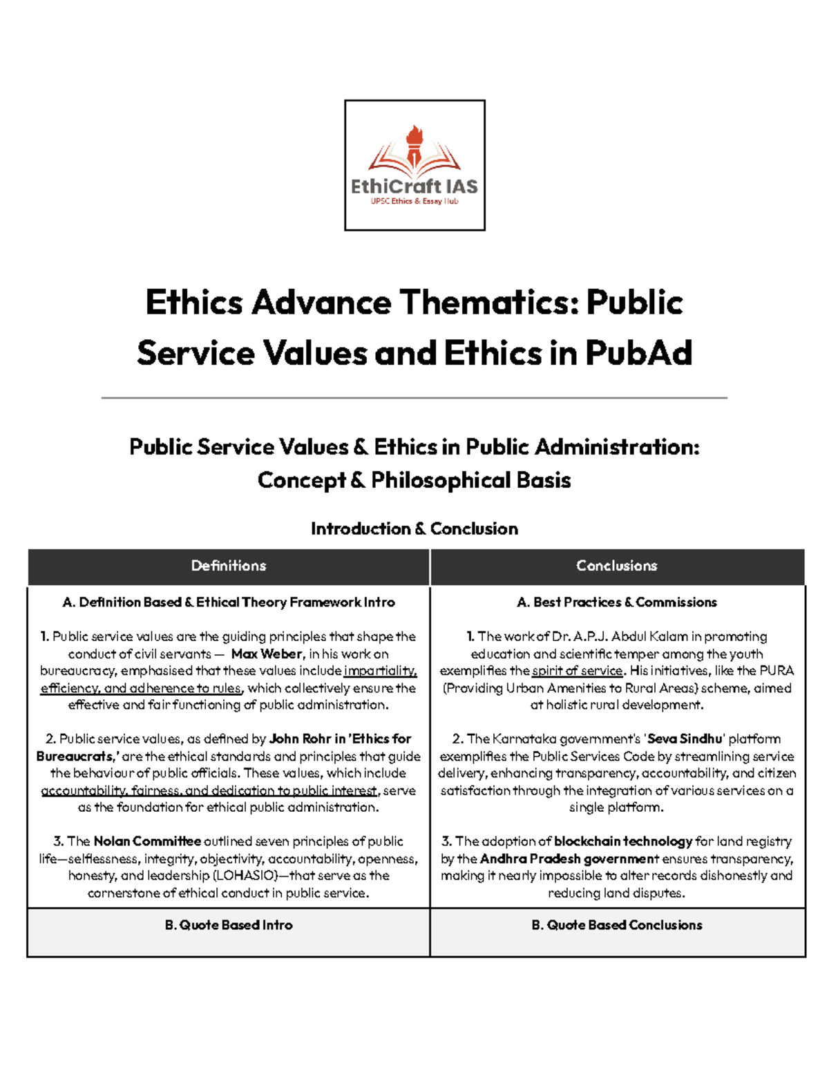Ethics 140: Advanced Thematic Insights on Public Service Values - Studocu