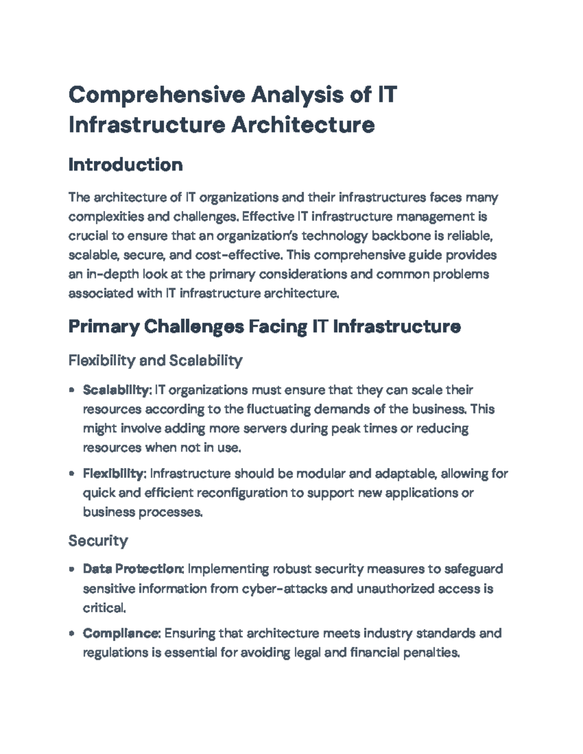 Comprehensive Guide to IT Infrastructure Architecture Challenges (IT ...