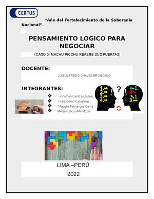 Tarea de Pensamiento Lógico 12: Problemas de Trabajo y Recursos - Studocu