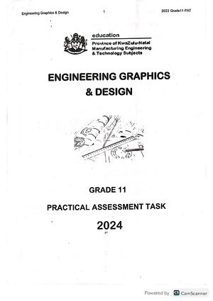 Engineering Graphics & Design PAT GR 12 2023 Eng - ENGINEERING GRAPHICS ...