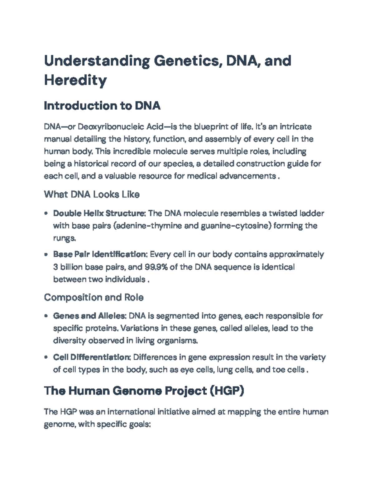 Genetics and Heredity: Insights from DNA to Mendelian Principles ...