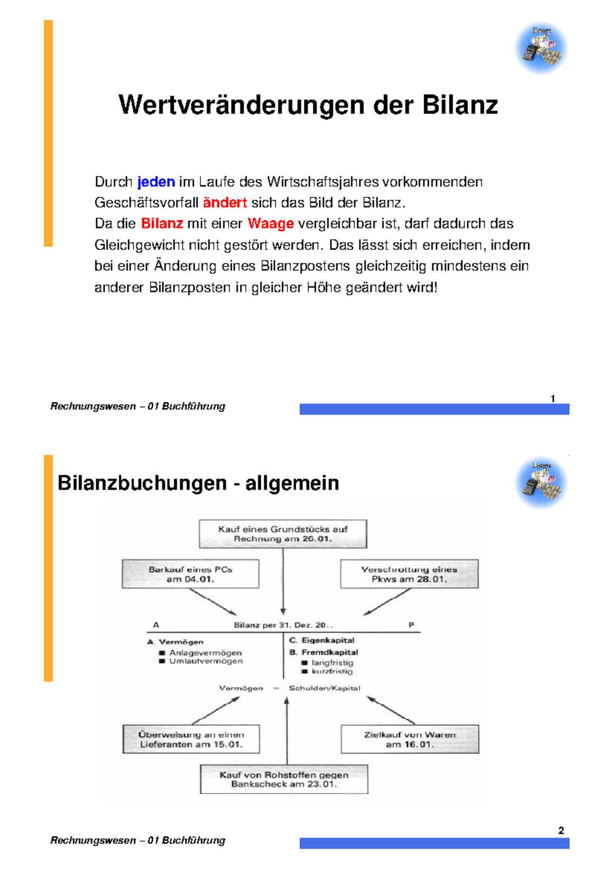 Wertaenderung Bilanz - Wertveränderungen der Bilanz Durch jeden im ...