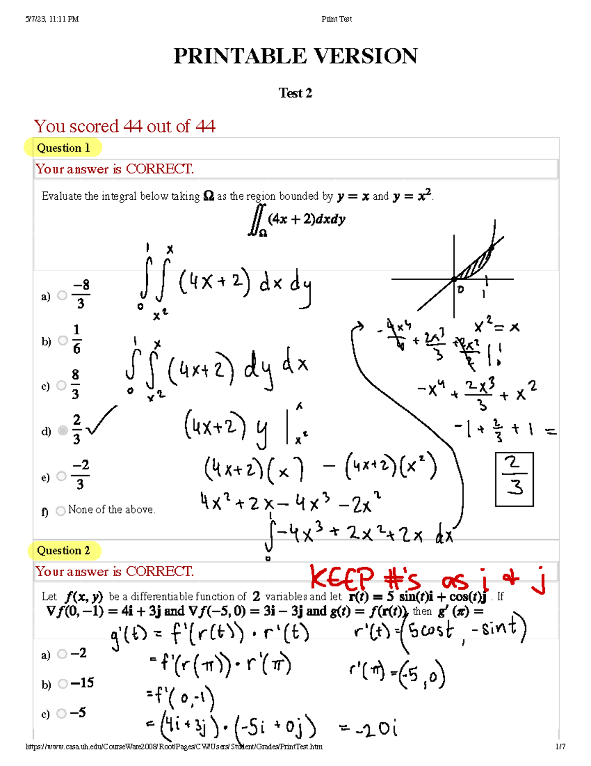 Calculus 3 Exam 2 Review Notes - Studocu
