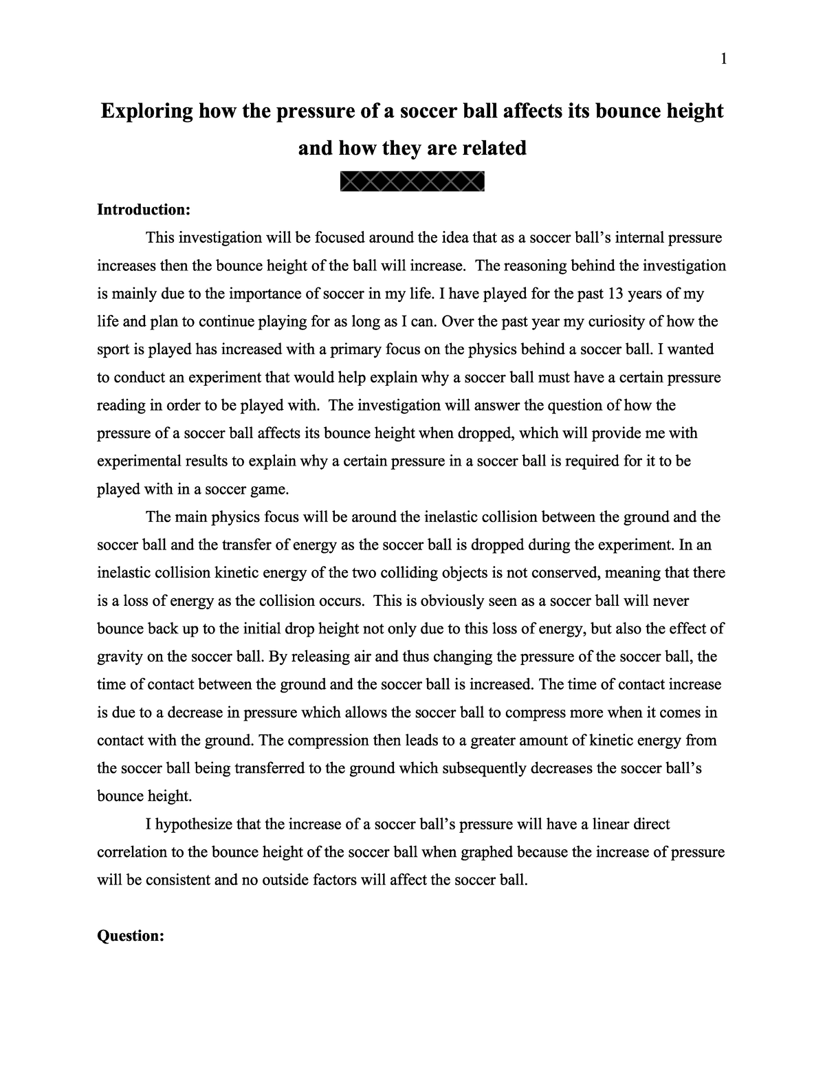 Soccer Ball Pressure vs. Bounce Height: An Experimental Study - Studocu