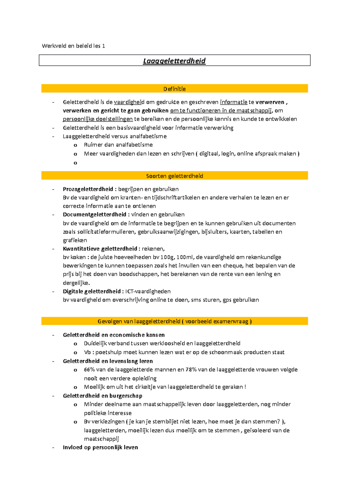 Werkveld en beleid les 1 - Digitale geletterdheid : ICT-vaardigheden bv ...