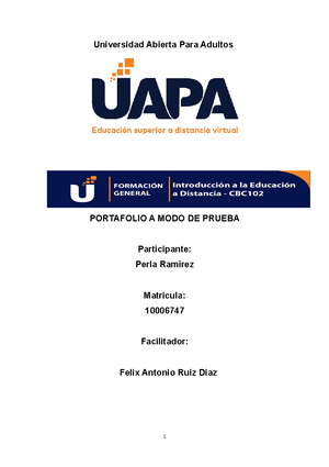 Produccion Final Escrita - UNIVERSIDAD ABIERTA PARA ADULTOS (UAPA ...