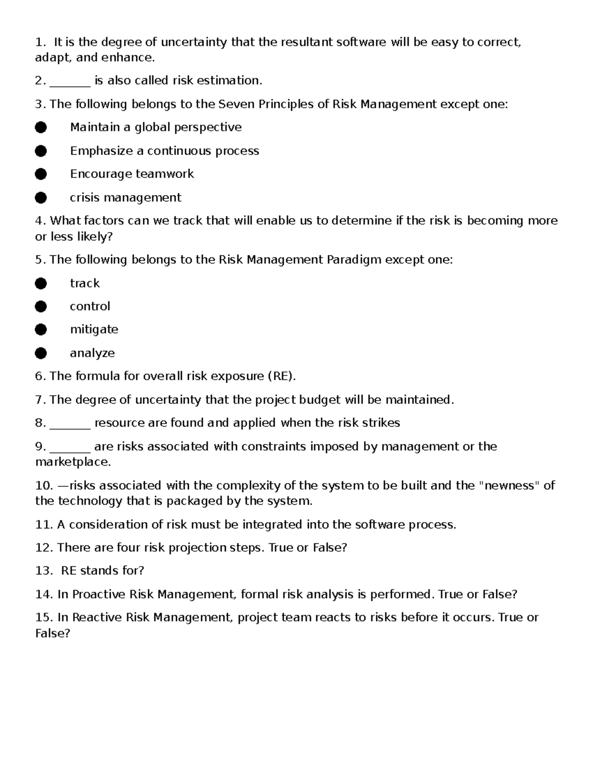 Chapt 28 - Lecture Notes on Risk Management Principles - Studocu