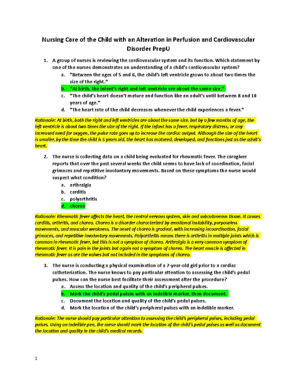 Nursing Care of the Child with an Alteration in Perfusion and ...