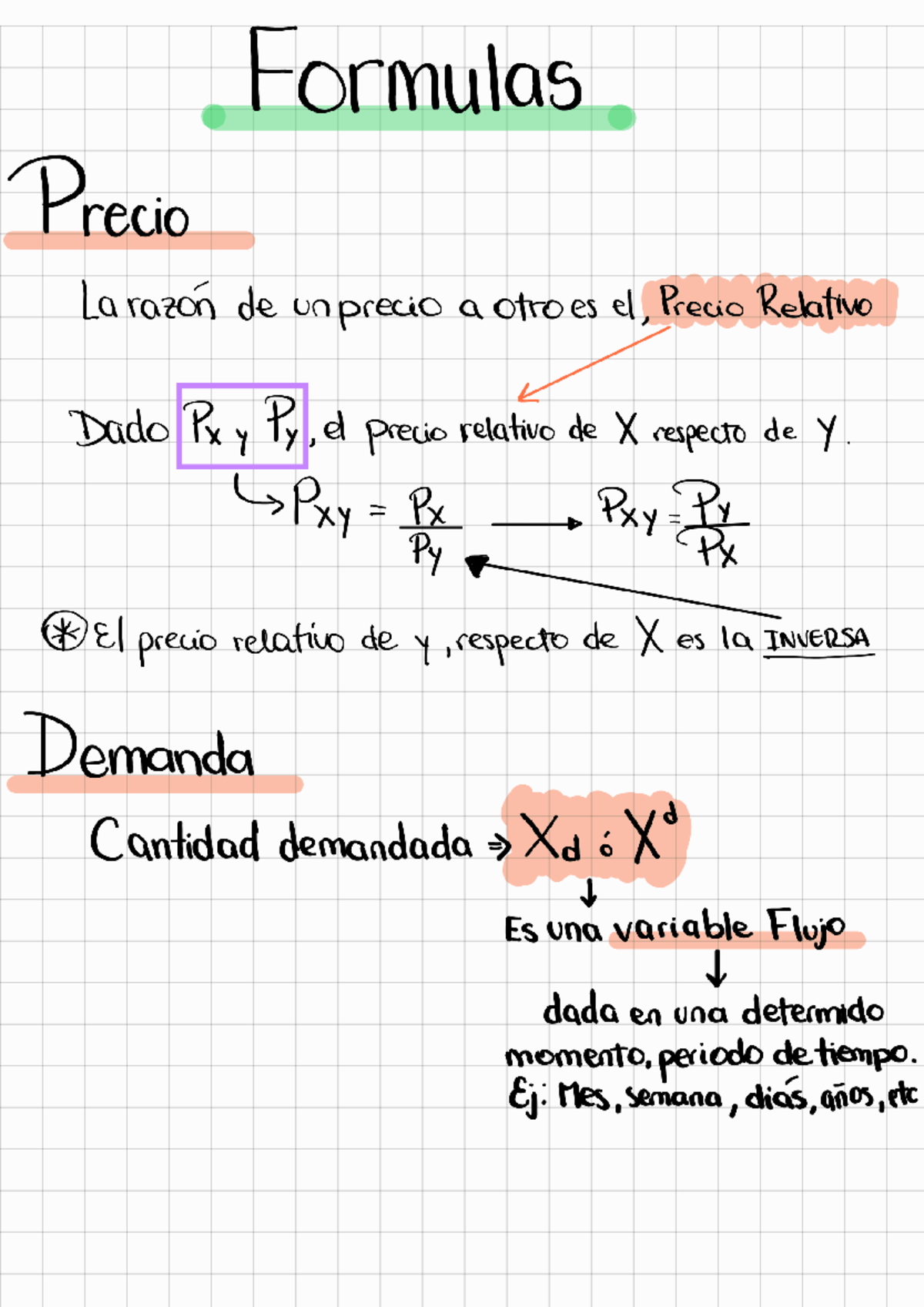 Notas de clase Práctica - Formulas Precio La razon de unprecio a otroes ...