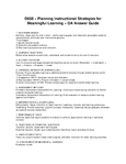 D658 - Planning Instructional Strategies for Meaningful Learning - Studocu
