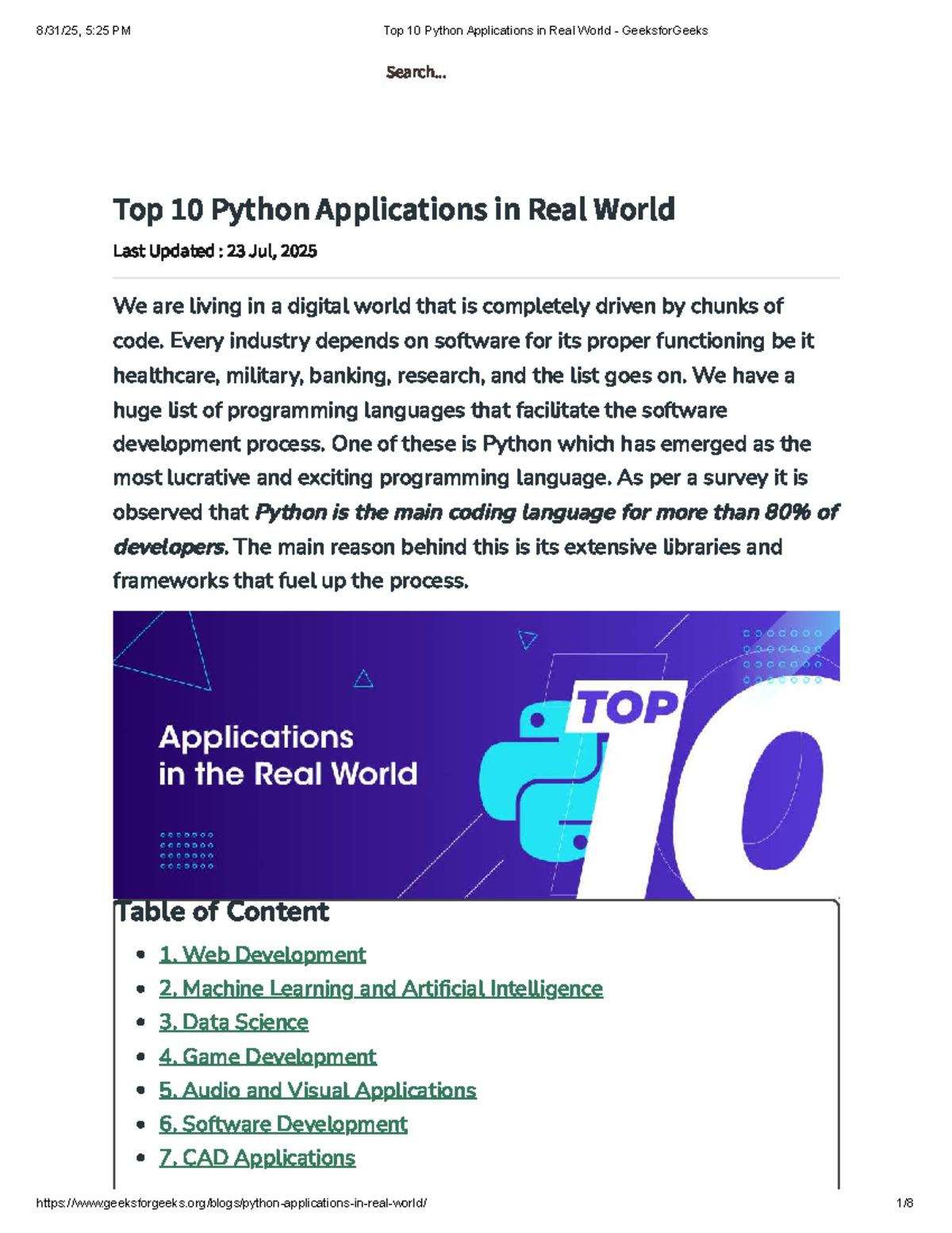Top 10 Python Applications in the Real World: A Comprehensive Guide ...