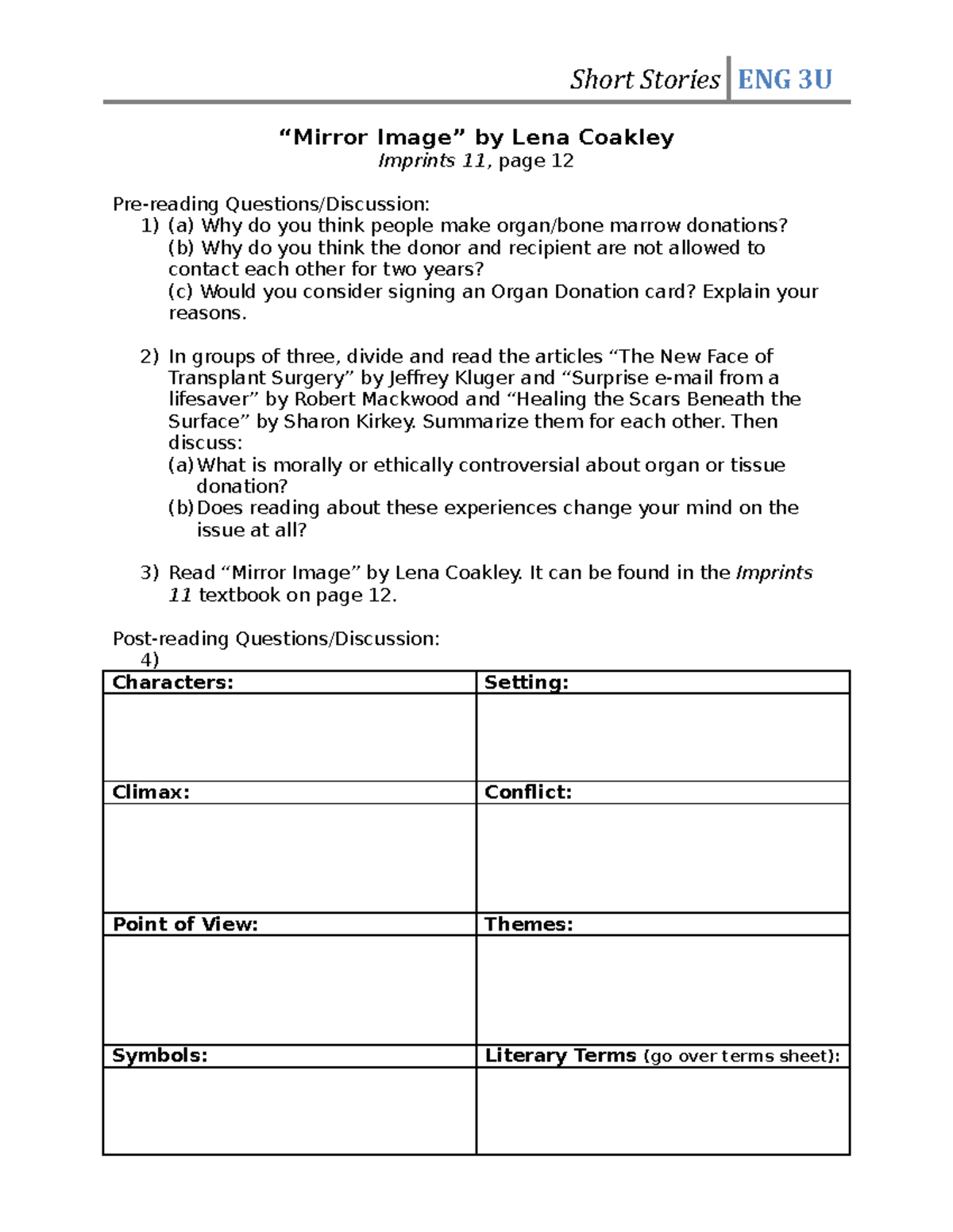 Mirror Image Questions - “Mirror Image” by Lena Coakley Imprints 11 ...