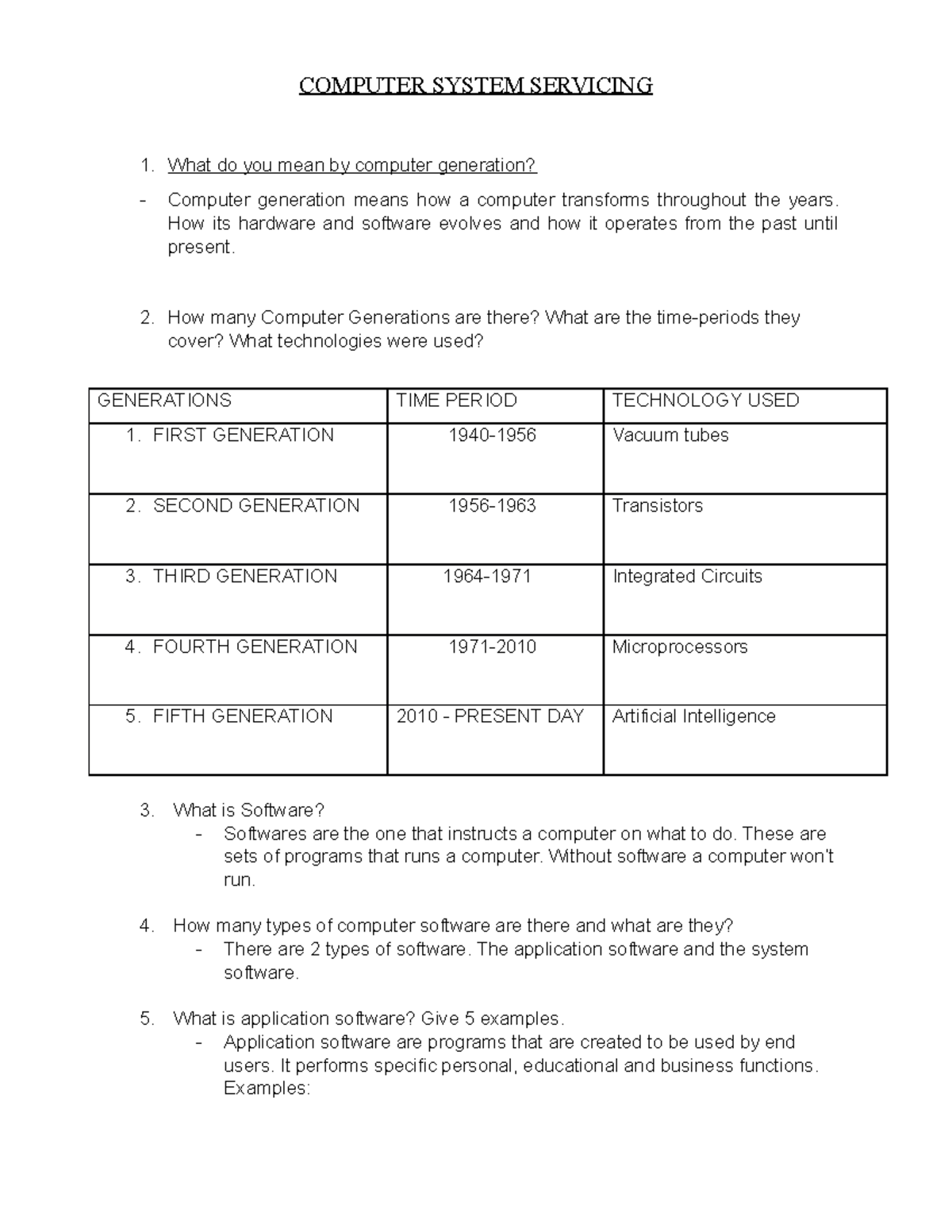 Computer System Servicing - COMPUTER SYSTEM SERVICING What do you mean ...