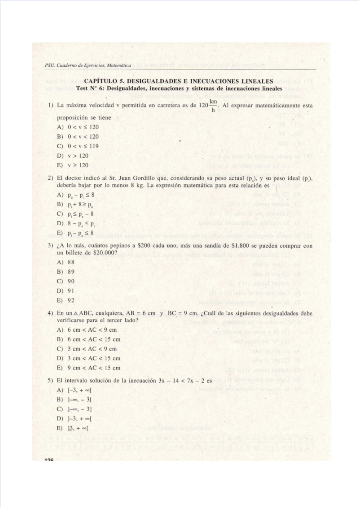 Dokumen - dddddddd dddddddd - PSU. Cuaderno de Ejercicios, Matematica 1 ...