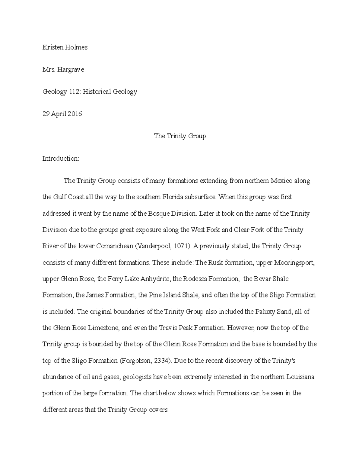 Research Project Final Draft - Kristen Holmes Mrs. Hargrave Geology 112 ...