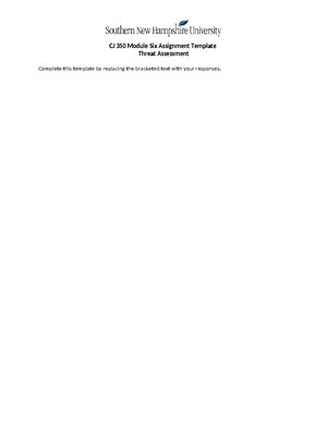 CJ 350 Module Three Assignment - Type of Intelligence Threat Risk ...