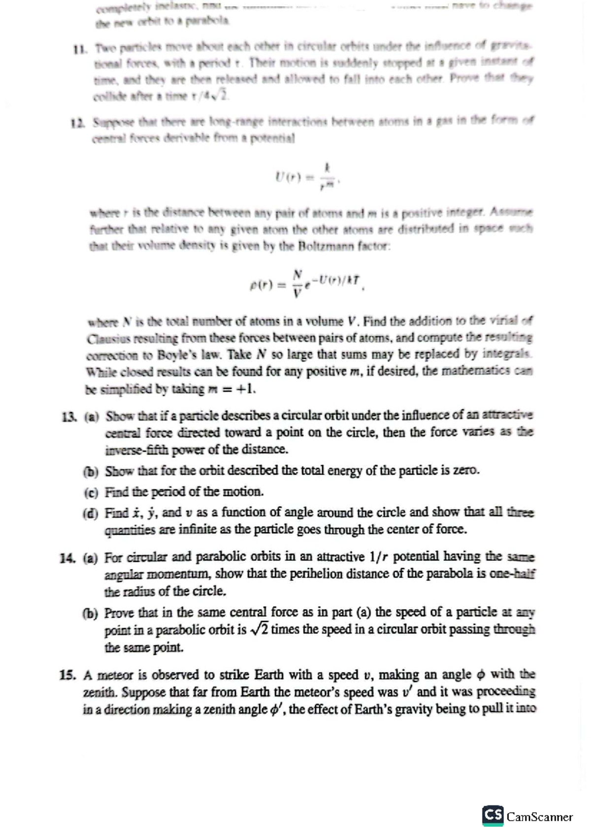 Physics 101: Gravitational Orbits and Particle Dynamics Analysis - Studocu