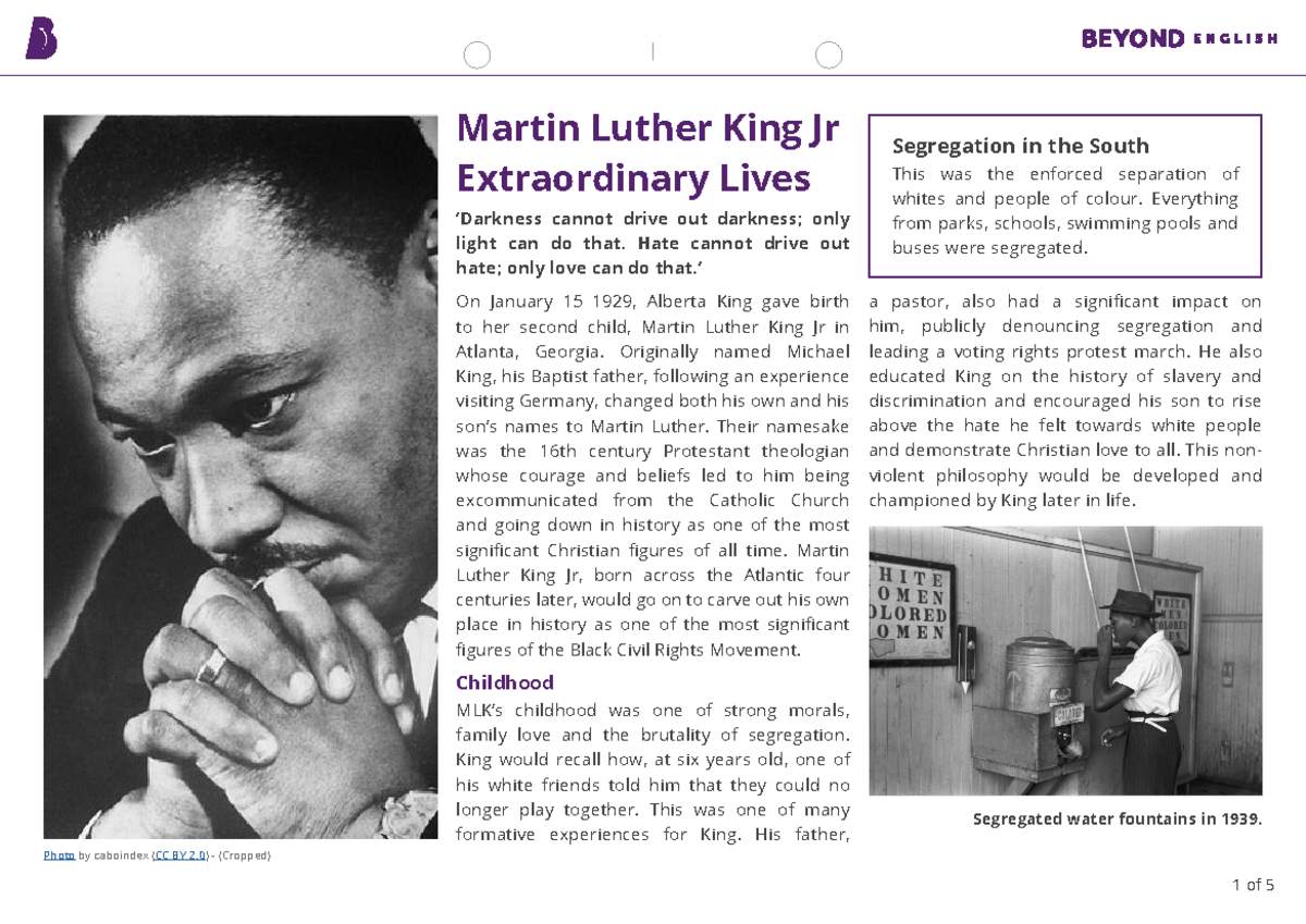 Martin Luther King Jr: Extraordinary Lives & Civil Rights Legacy ...