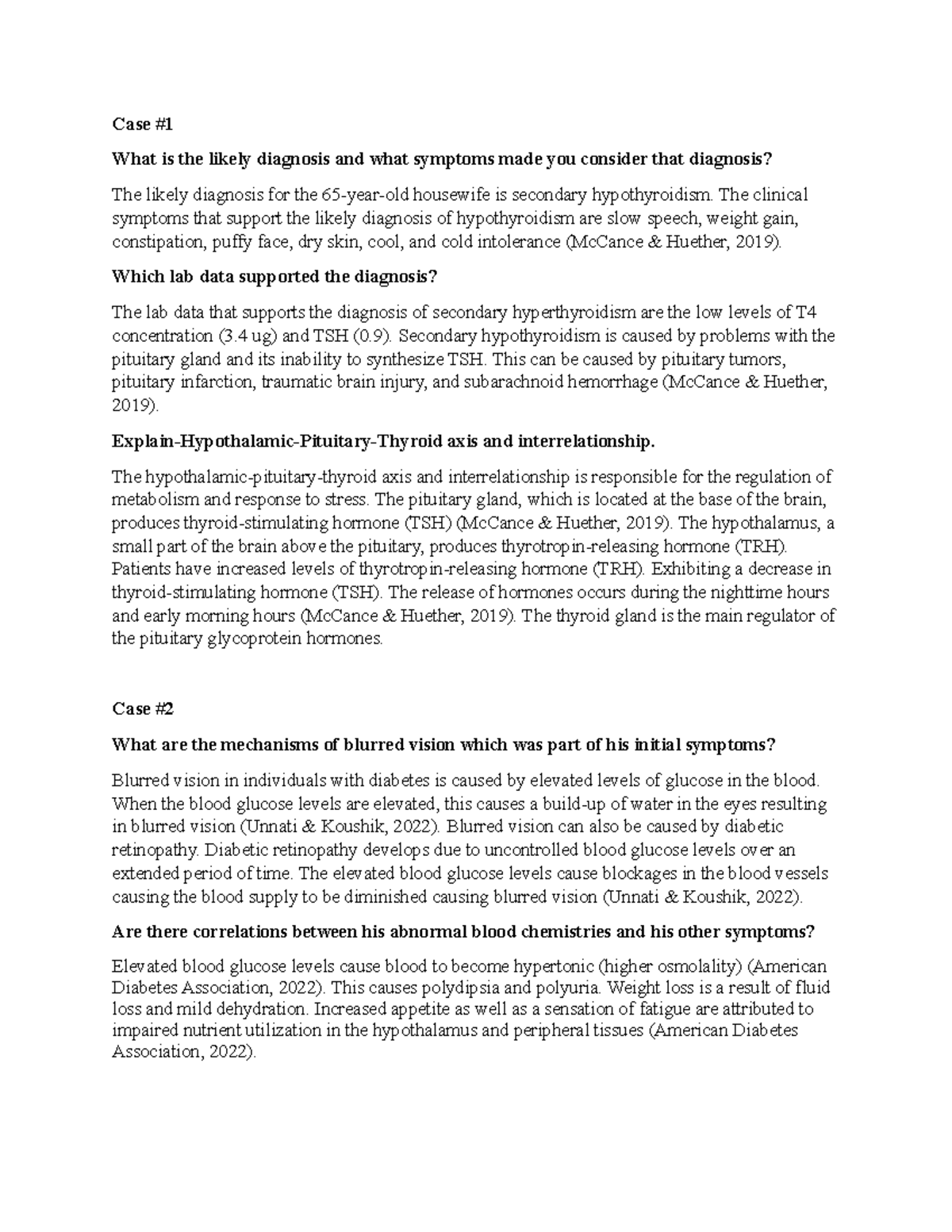 Adv Patho discussion week 3 - Case # What is the likely diagnosis and ...