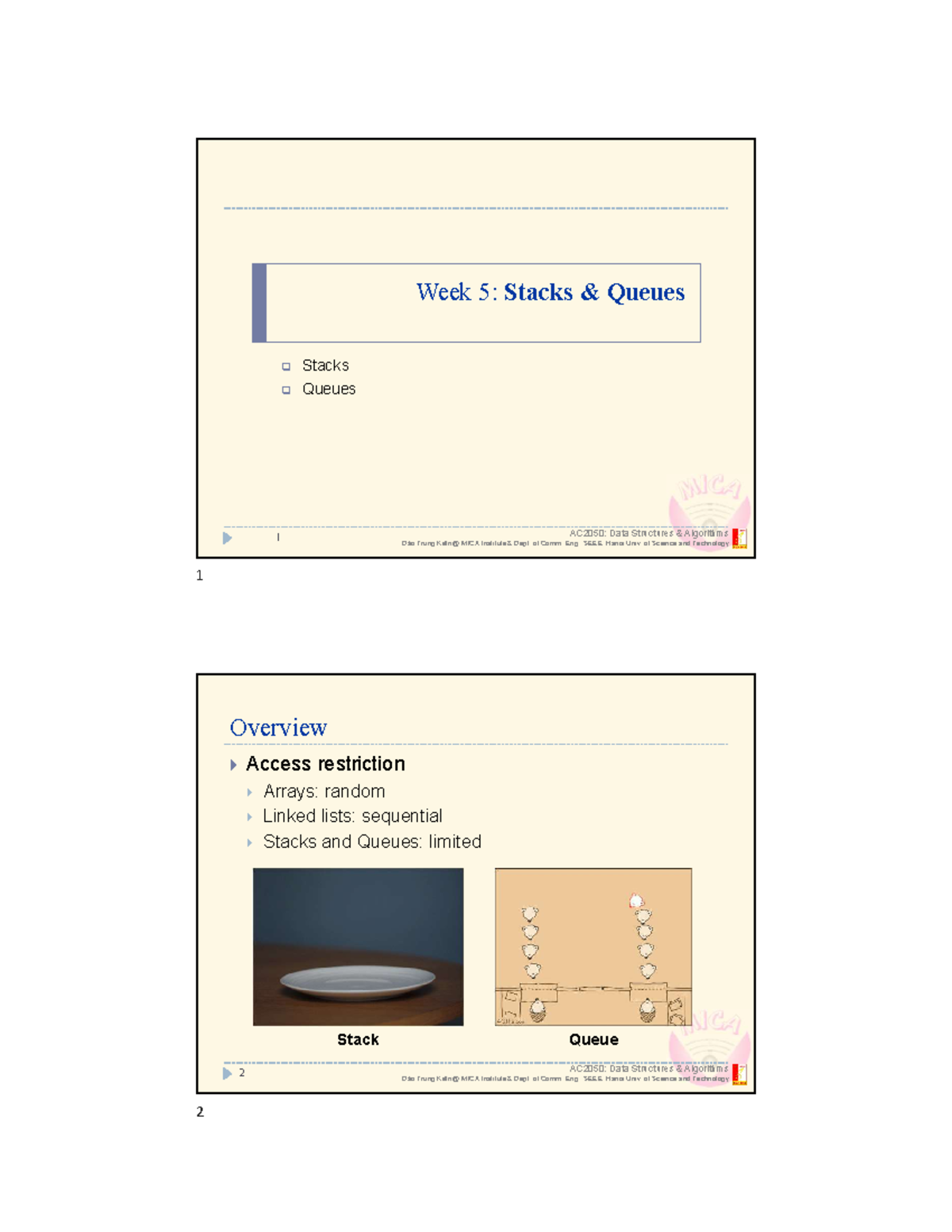 05. Stacks & Queues - gvchjvjkvuhkj mkn - AC2050: Data Structures ...