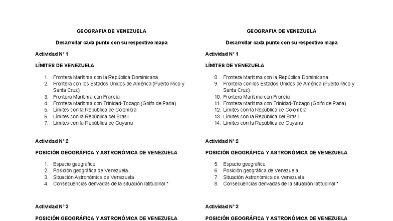 GEOG 101: Límites y Posición Geográfica de Venezuela - Studocu
