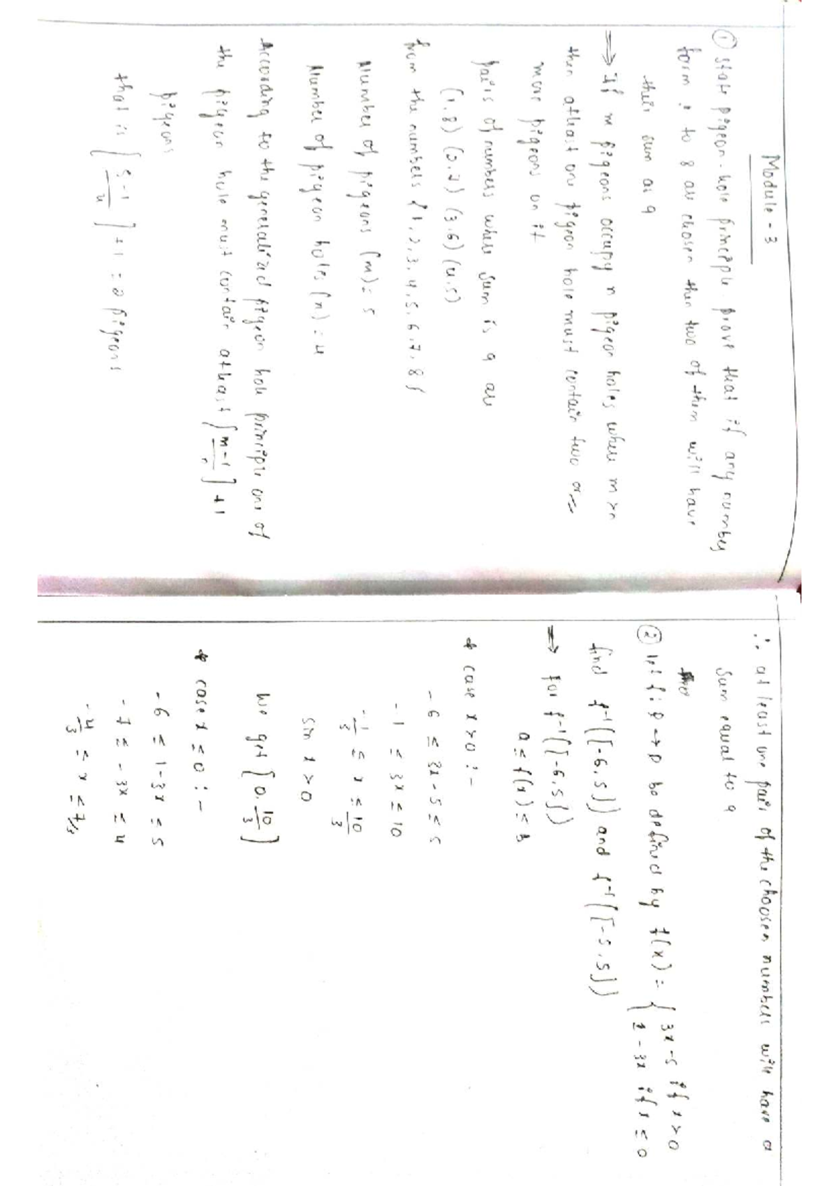 Module 3 DMS - Pigeonhole Principle Practice Notes - Studocu