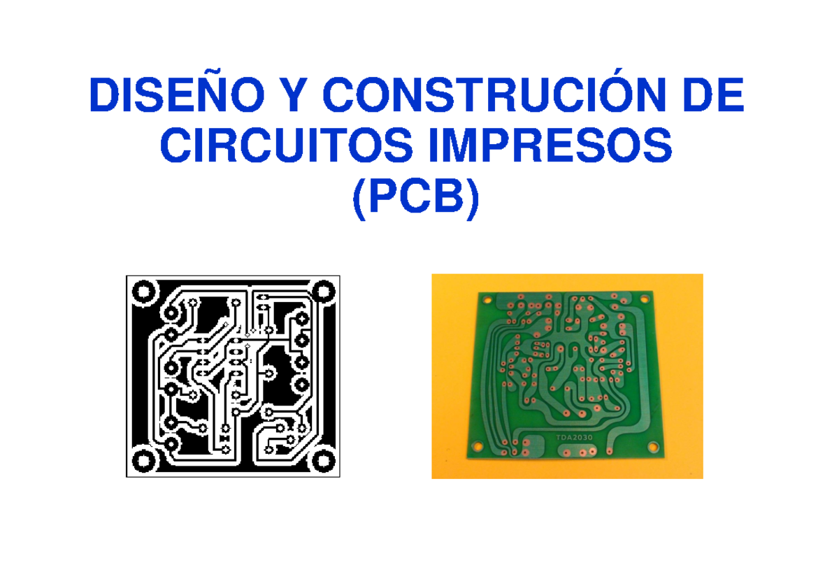 DISEÑO Y FABRICACIÓN DE CIRCUITOS IMPRESOS (PCB) - Lab - Studocu