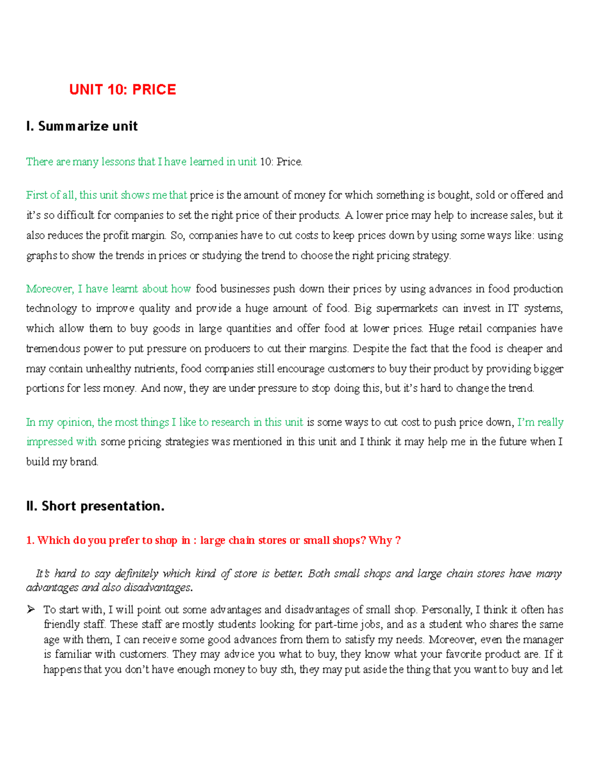 UNIT 10: PRICE - Insights on Pricing Strategies and Consumer Behavior ...