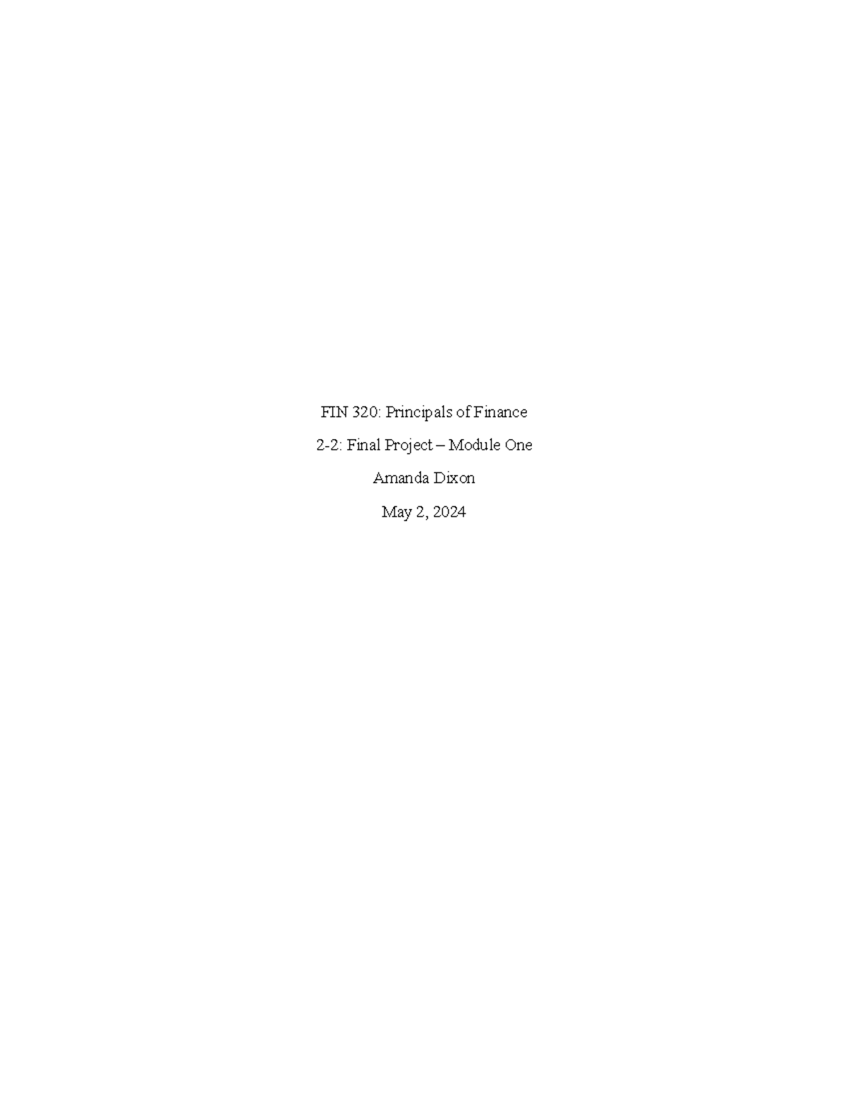 FIN 320 - Milestone One Project: Microsoft Financial Analysis - Studocu
