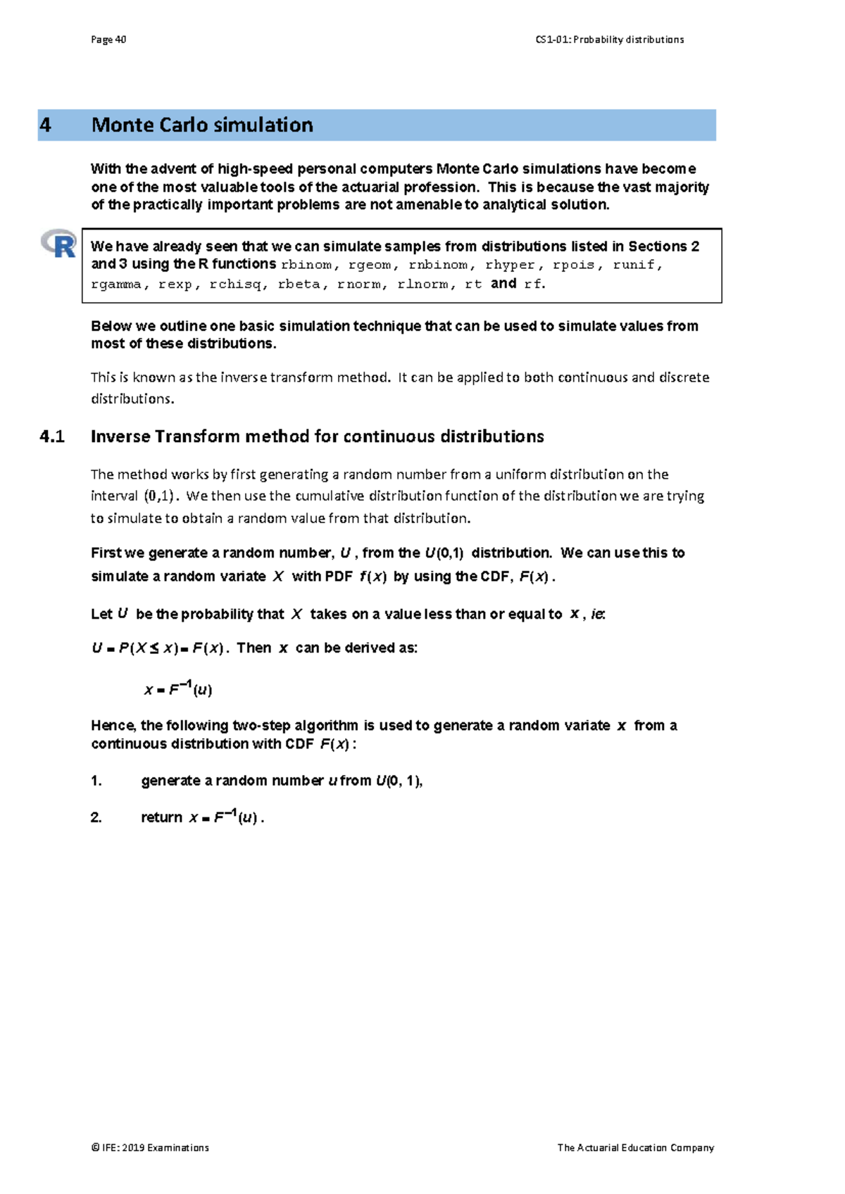 CS1 Final Exam Notes: Probability Distributions & Monte Carlo ...