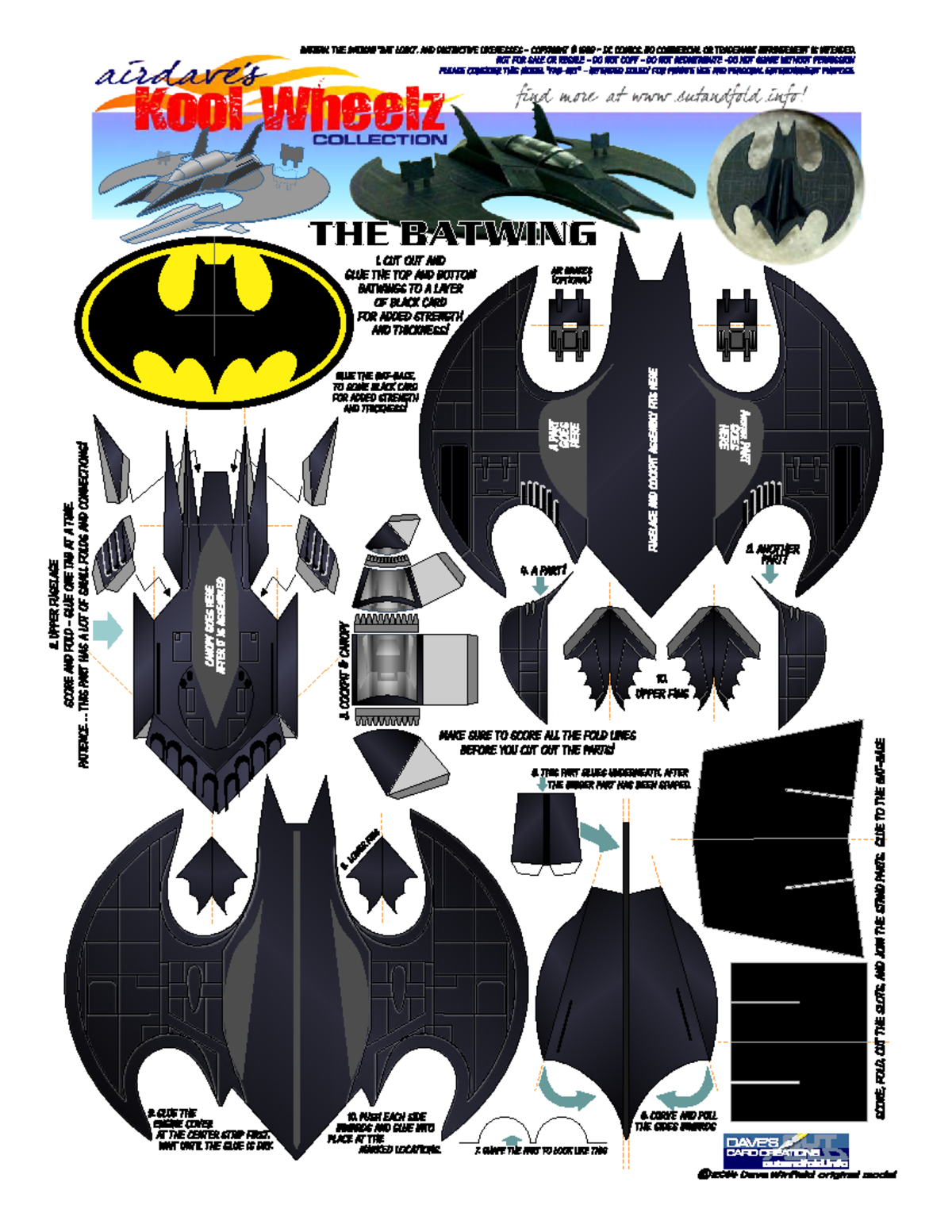Batwing Model Assembly Instructions - Private Use Only - Studocu