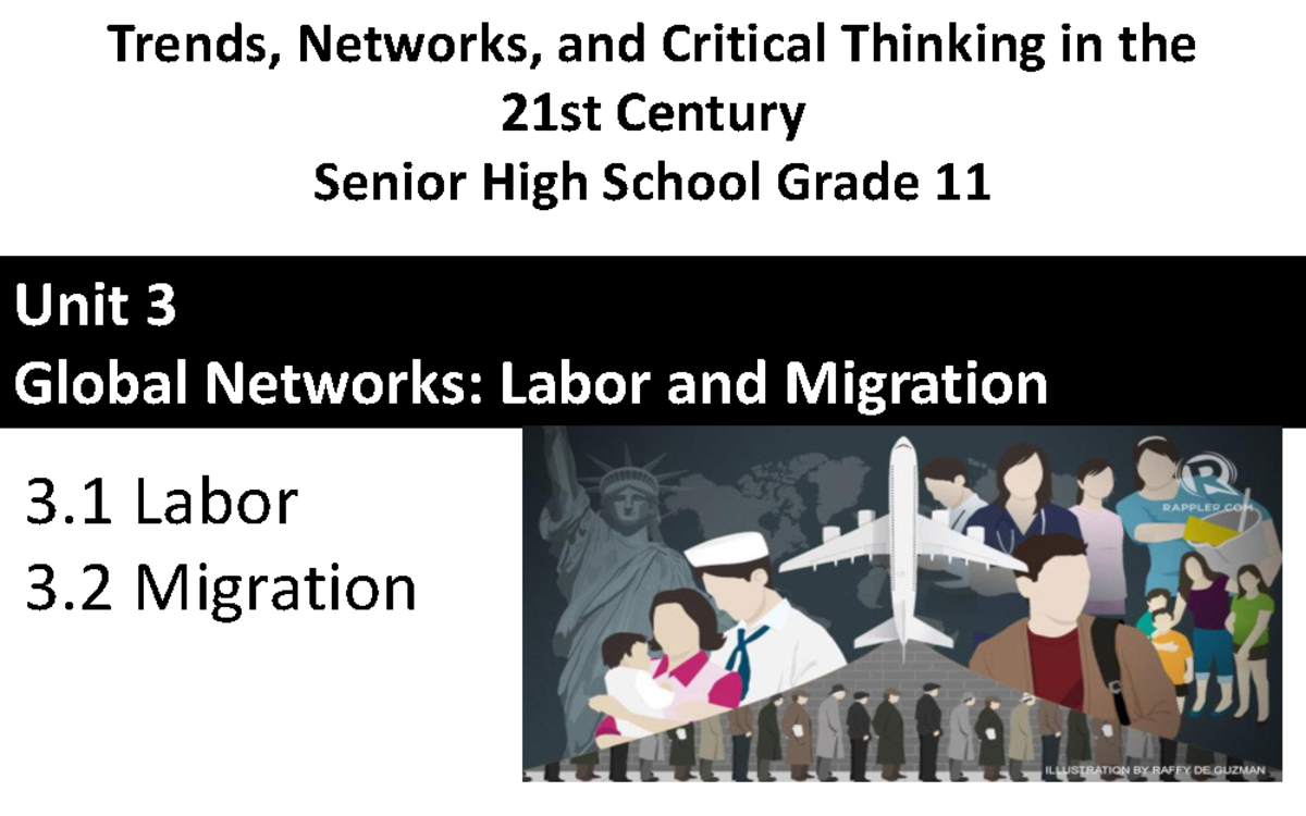 Unit 3: Global Networks in Labor & Migration - Trends & Analysis - Studocu