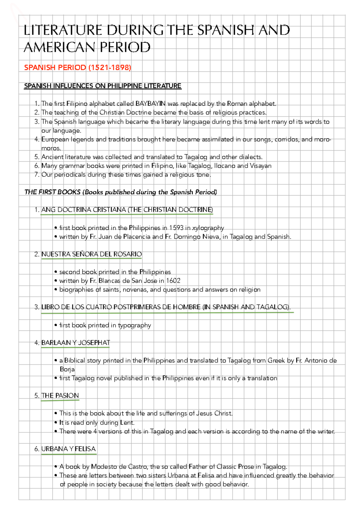 Lesson 2 - Literature During the Spanish and American Period ...