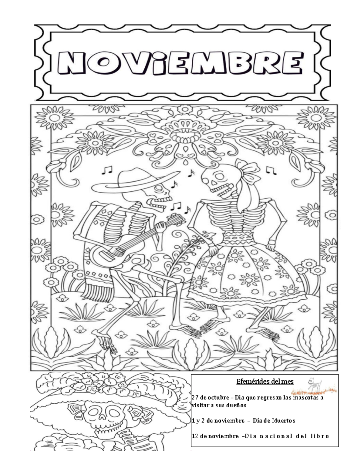 Portada Noviembre - Inglés II - Efemérides del mes 27 de octubre – Dia ...